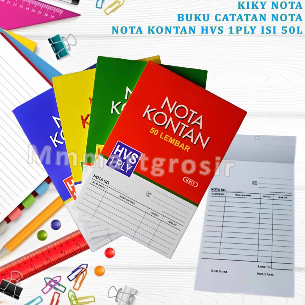 Jual Kiky / Buku Catatan Nota / Catatan Nota Kontan Hvs / 1ply Isi 50 ...