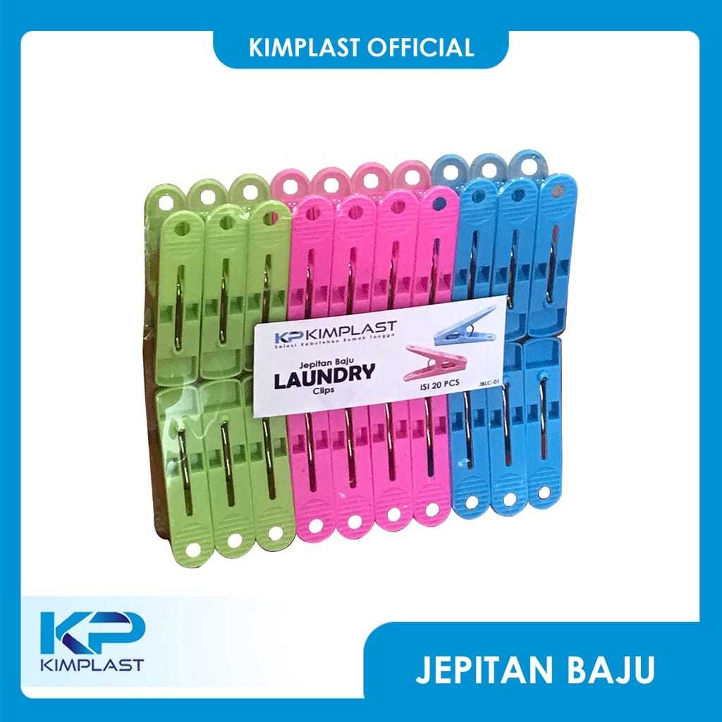 Jual KIMPLAST JEPITAN BAJU ISI 20 PCS / PENJEPIT BAJU /JEPIT JEMURAN ...