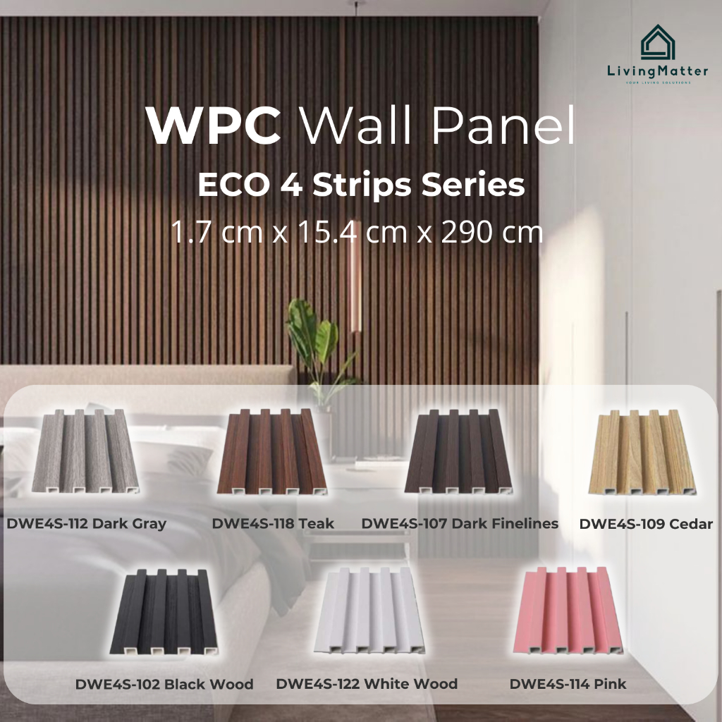 Jual WPC Wallpanel 2,9 meter Wood Panel PVC Dekorasi dinding Wallpaper ...