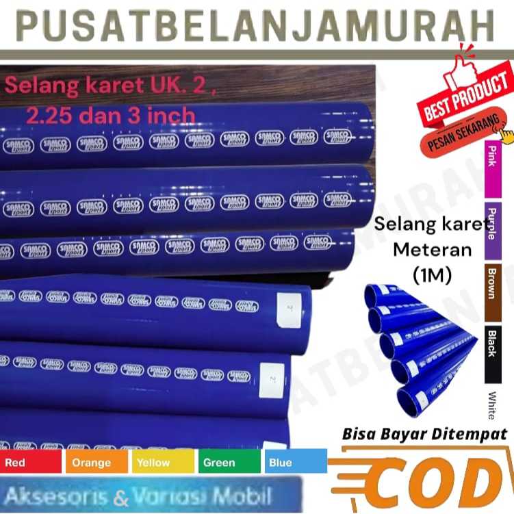 Jual selang karet meteran ( 1 meter ) ukuran 2 inch Selang karet ...