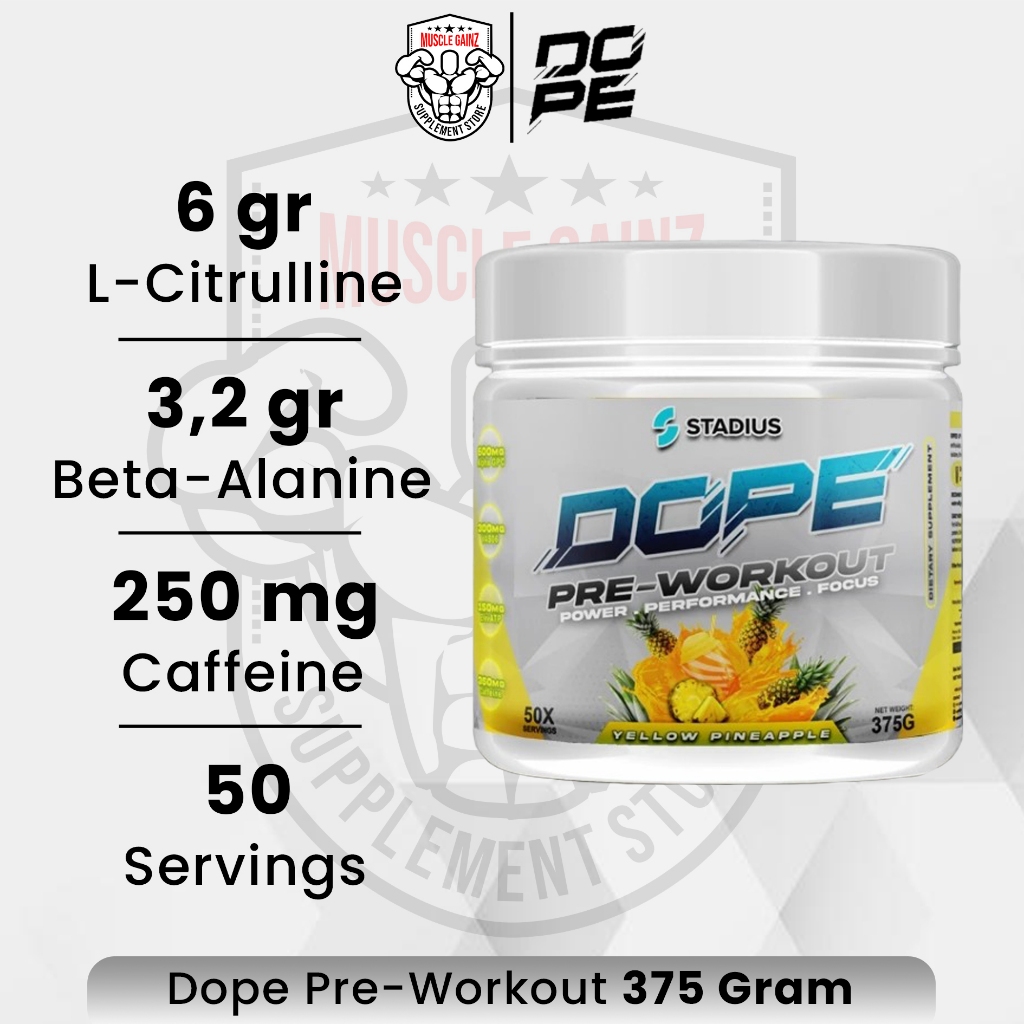 Jual Dope Pre Workout Import by Stadius 50 Serving PWO | Shopee Indonesia