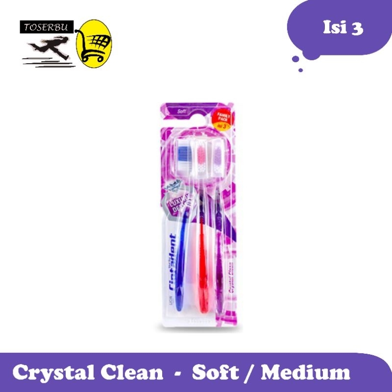Jual CIPTADENT Sikat Gigi Crystal Clean Soft / Medium Isi 3 | Shopee Indonesia
