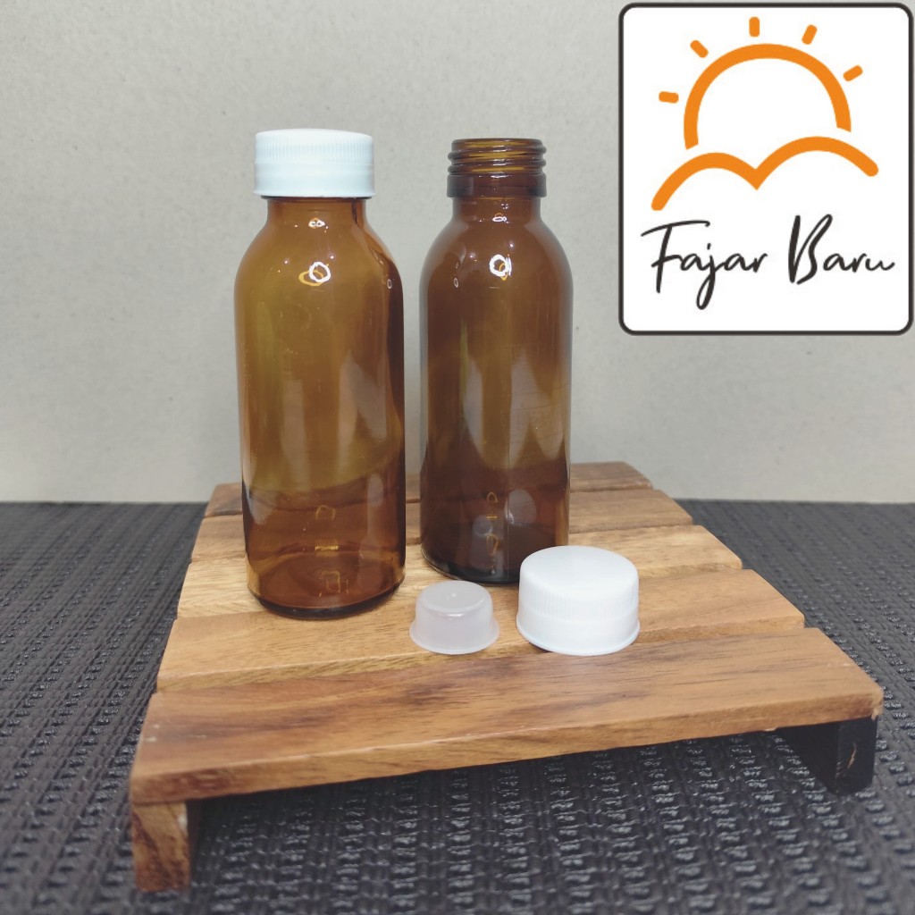 Jual BOTOL KACA AMBER 100 ML / BOTOL LAB 100 ML/ HARGA SUDAH TERMASUK ...