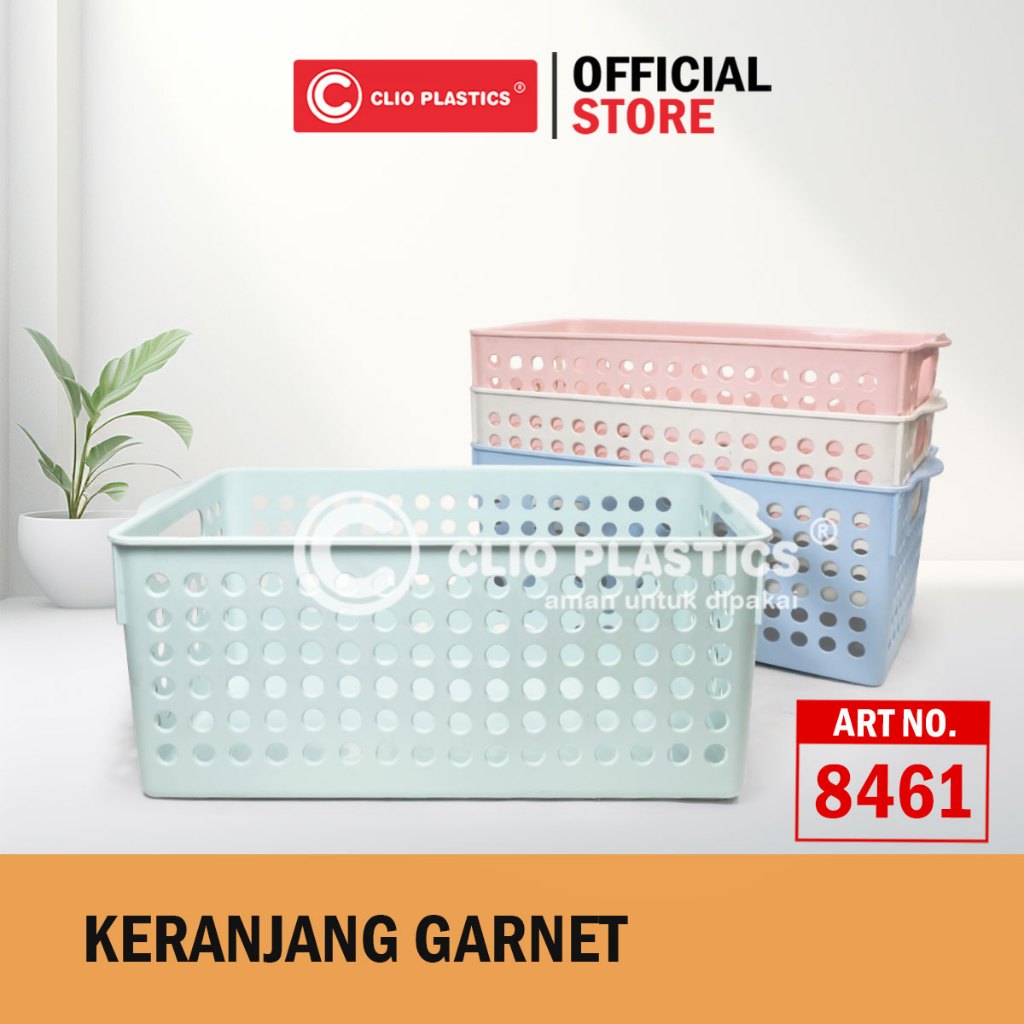 Jual CLIO Storage Basket Plastic - Keranjang Garnet Orginizer Box / Keranjang kaos kaki ...