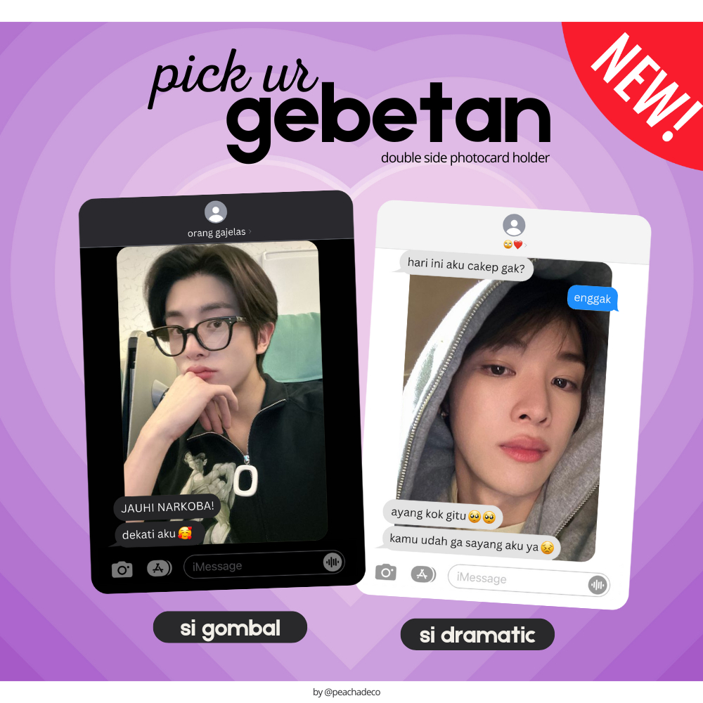 Jual PHOTOCARD HOLDER CAHOL 2 “PICK UR GEBETAN” 2 SISI DUA DOUBLE SIDED ...