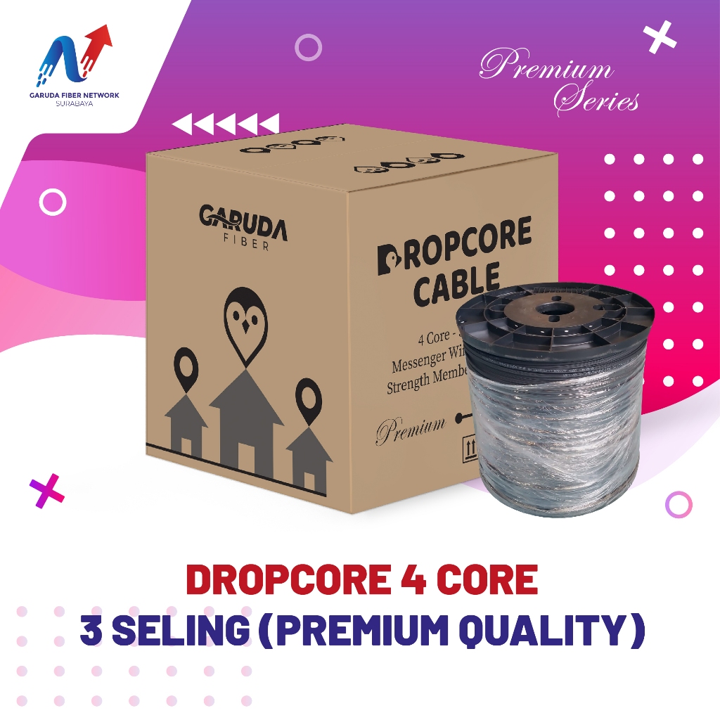 Jual Kabel Dropcore 4 Core, 3 Seling, 1000 M Garuda Fiber Best Quality ...