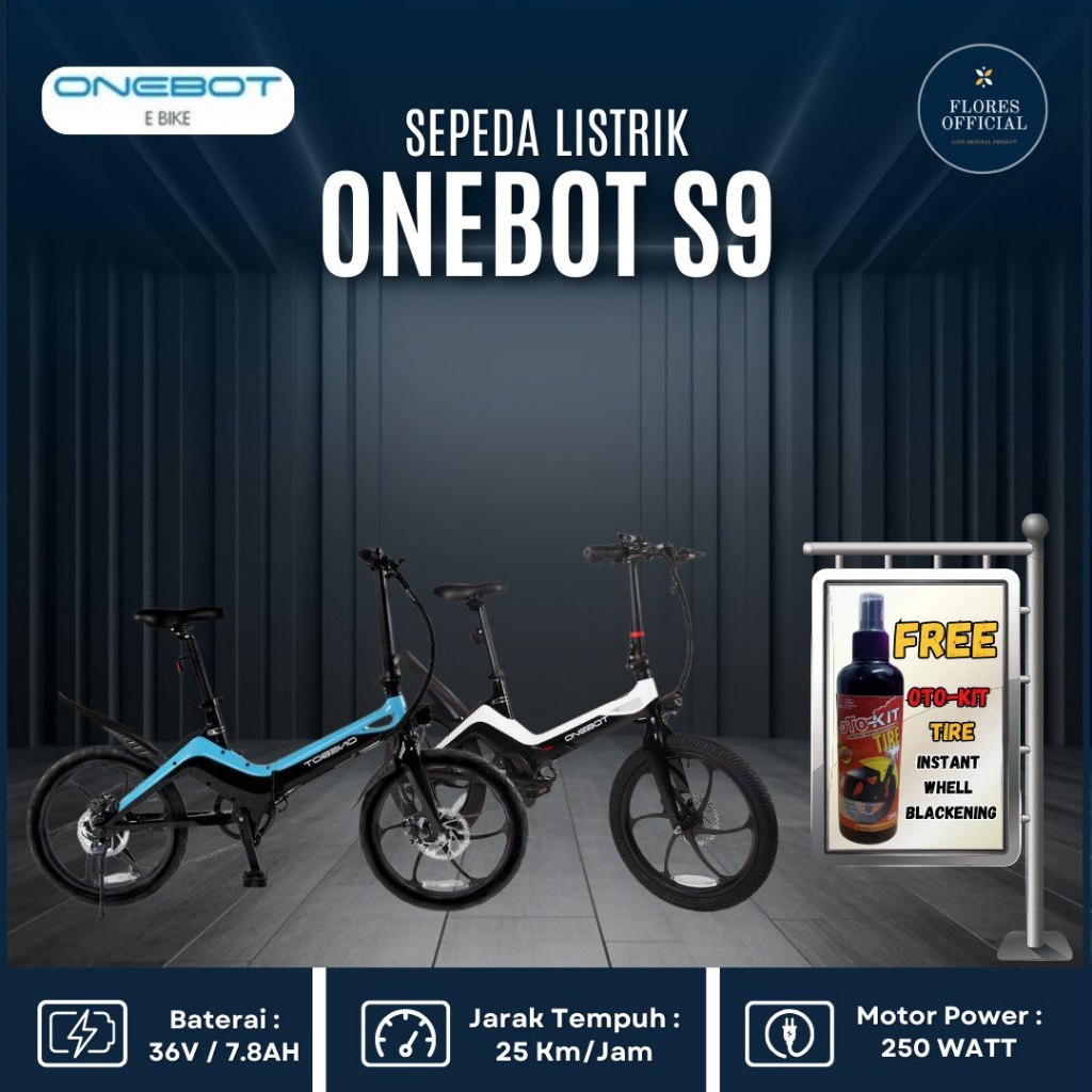 Jual Sepeda Lipat Listrik Onebot S9 Garansi Resmi | Shopee Indonesia