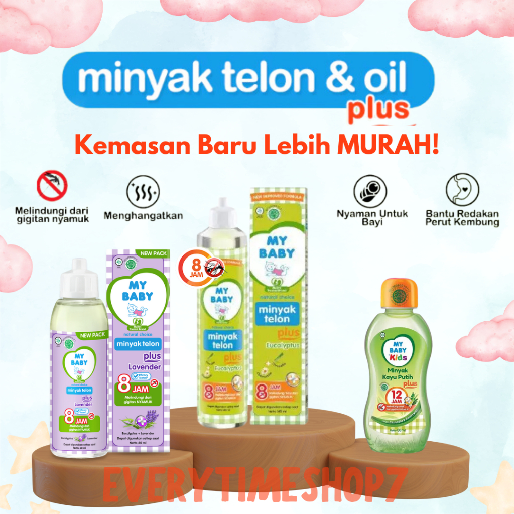 Jual My Baby Minyak Telon & Kayu Putih Eucalyptus / Lavender 60ml, 90ml ...