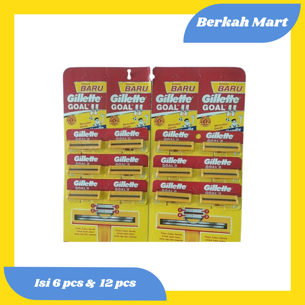 Jual GILLETE GOAL II - ALAT CUKUR ISI 6 PCS & 12 PCS | Shopee Indonesia
