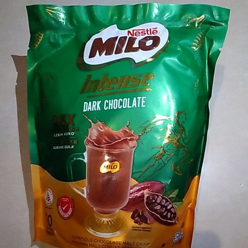 Jual Milo Intense Dark Chocolate. 1 pack (10 stick) | Shopee Indonesia
