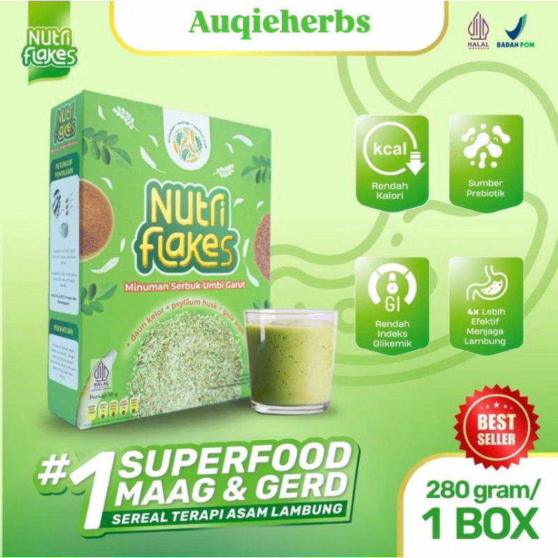 Jual Nutriflakes Sereal - Cereal Ekstrak Daun Kelor Umbi Garut Solusi Atasi Asam Lambung Maag ...
