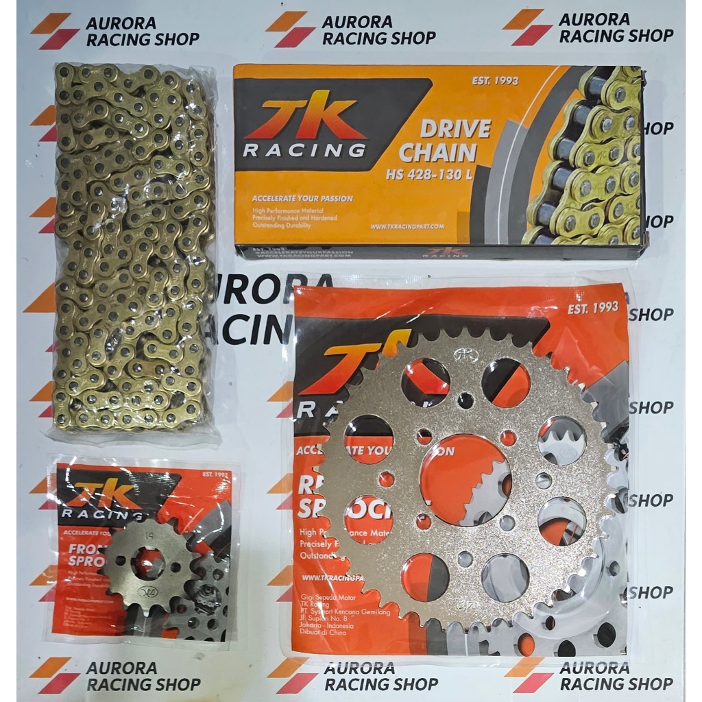 Jual GEAR SET TK KAWASAKI W175 & RANTAI TK 428 HS GOLD | Shopee Indonesia