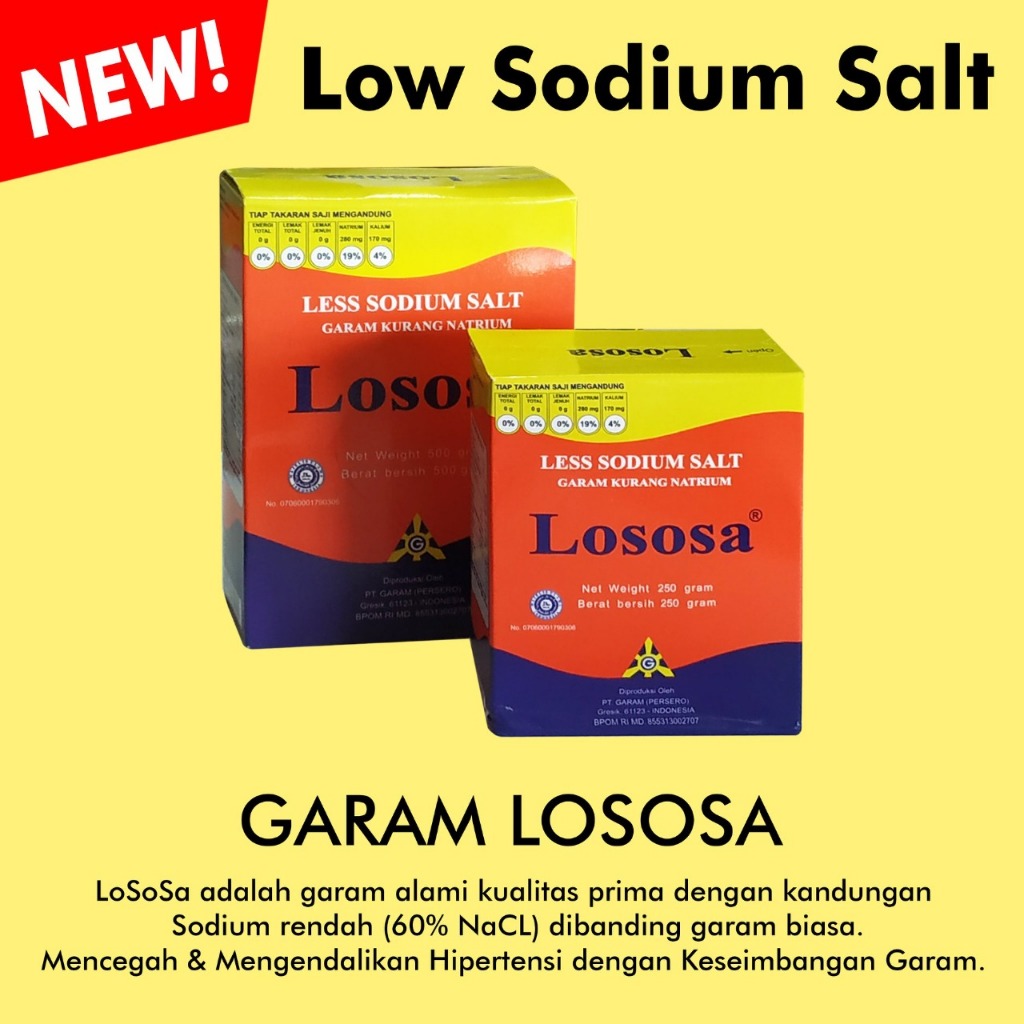 Jual Garam Lososa 500 GR | Garam Rendah Natrium | Less Sodium Salt ...