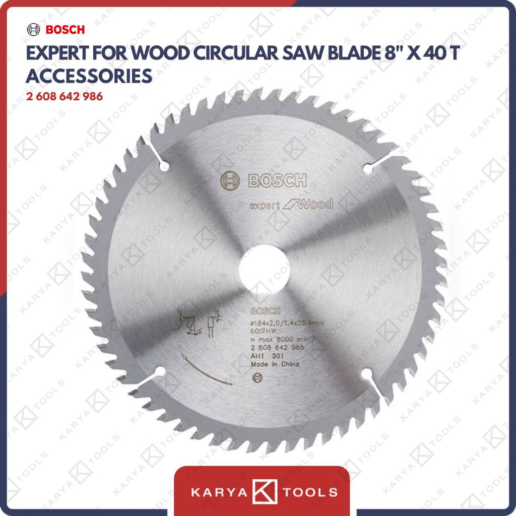 Jual Bosch Circular Saw Blade For Wood 8 Inch / Mata Gergaji Kayu 8" X ...