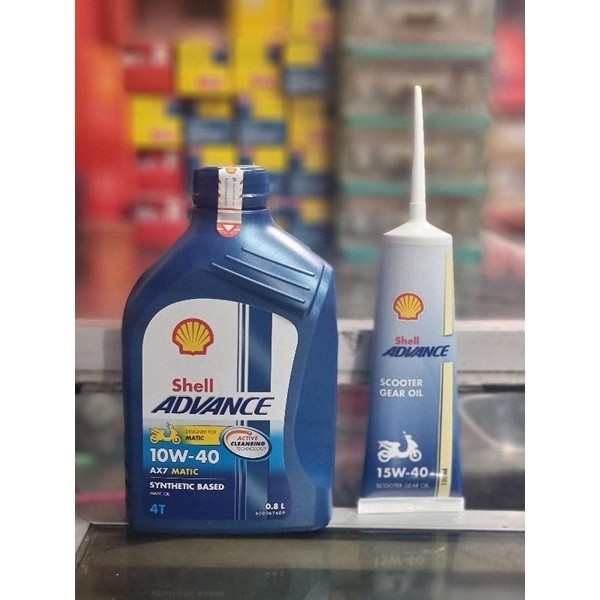 Jual PAKET SHELL AX7 MATIC 10W-40 0.8L + OLI GARDAN SHELL 120 ML ...