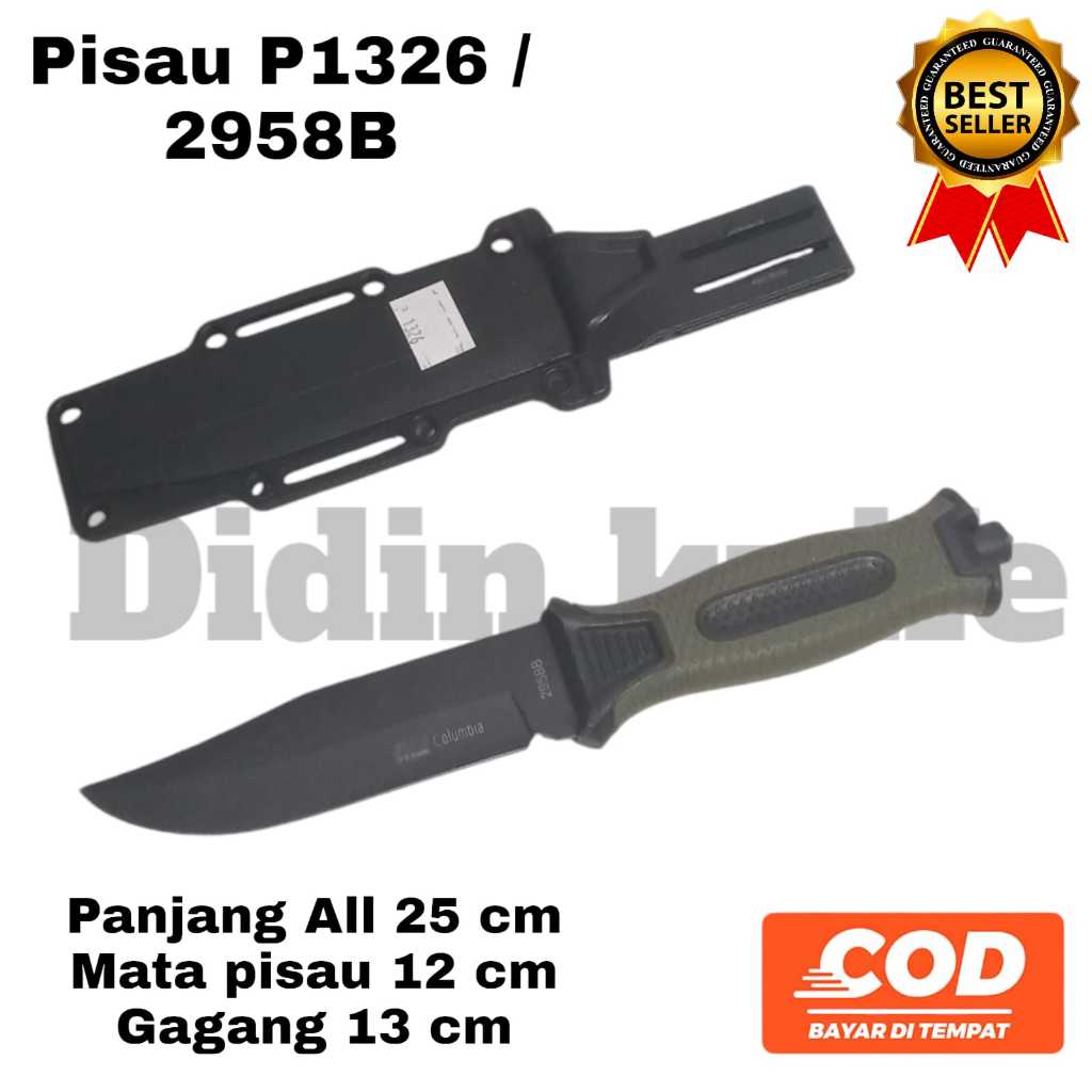 Jual pisau columbia P1326, pisau columbia 2958B, pisau survival kit ...
