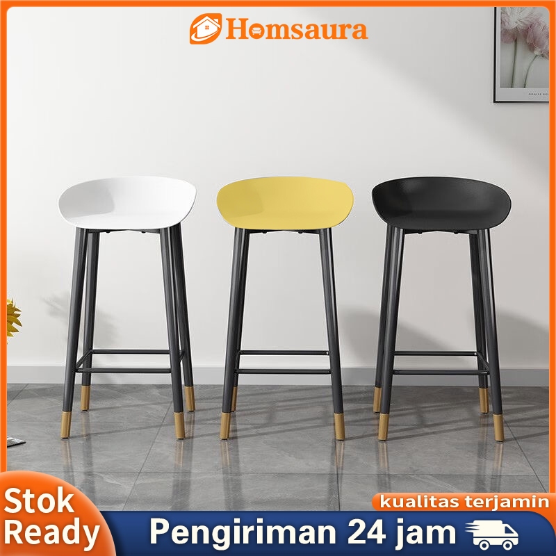 Jual Homsaura Kursi Bar Kemewahan Ringan/Kursi Kitchen Set/Estetik/Besi ...