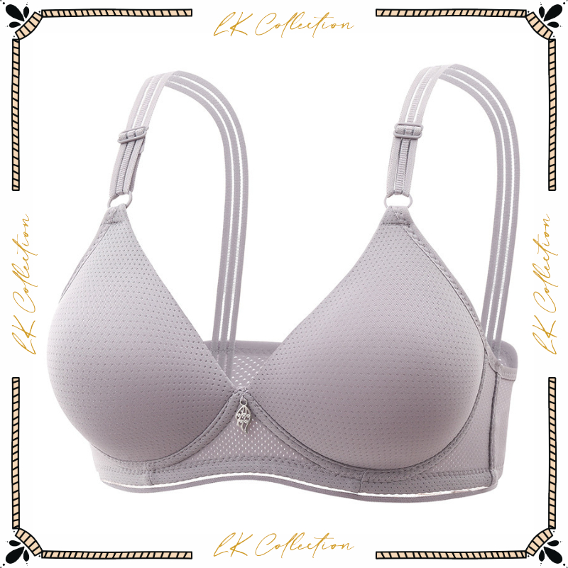 Jual Bra Wanita Elastis Tanpa Kawat Busa Tipis Bh 3/4 Coverage Model ...