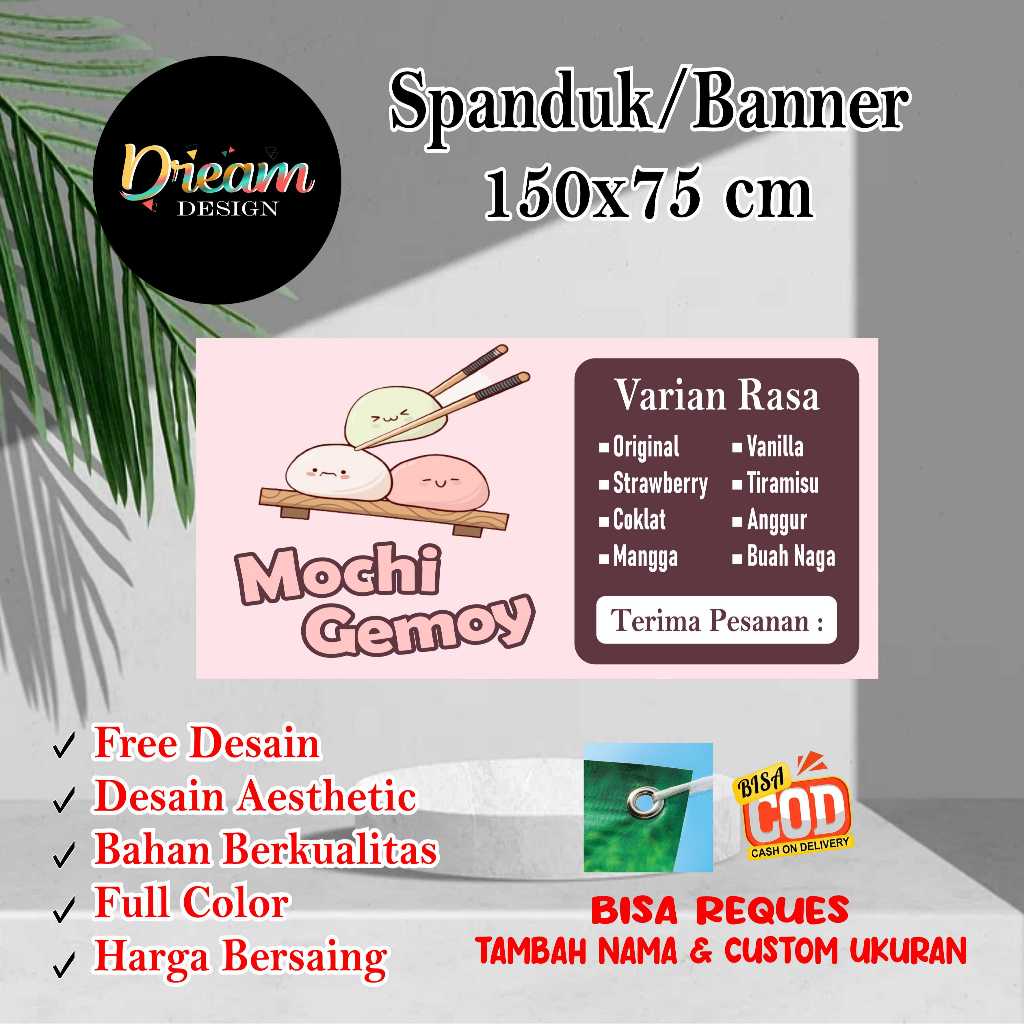 Jual Spanduk 150X75 cm mochi gemoy Custom Desain | Shopee Indonesia