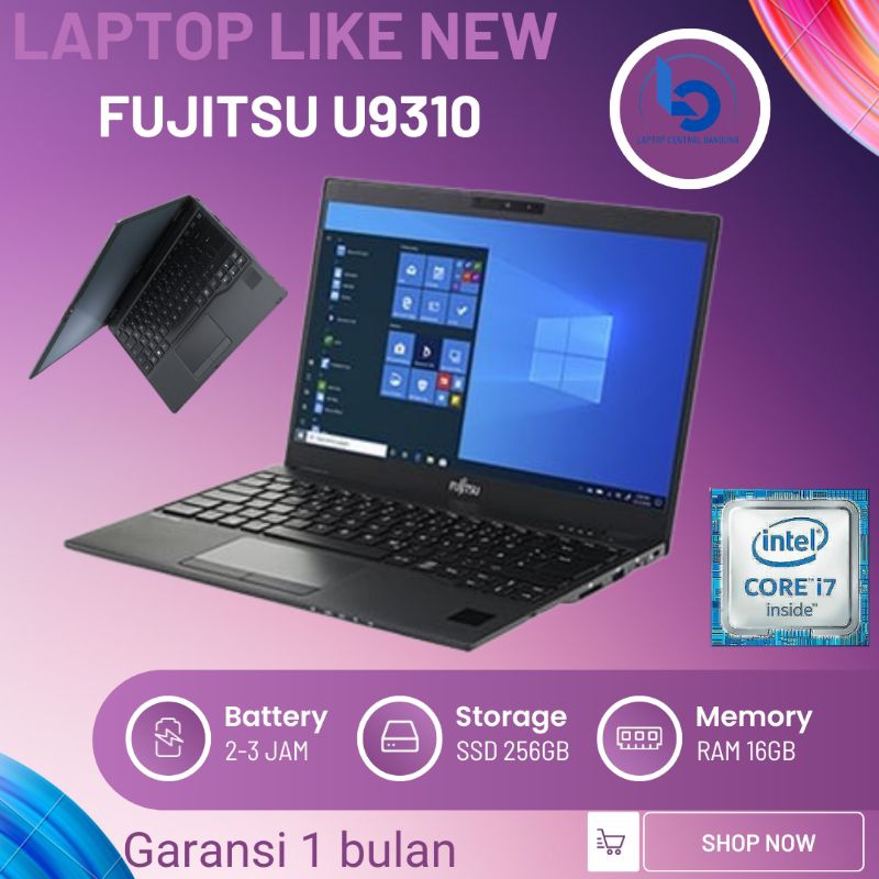 Jual Laptop Fujitsu U9310 Core i7 gen10 Ram 16gb Ssd 256gb Original ...