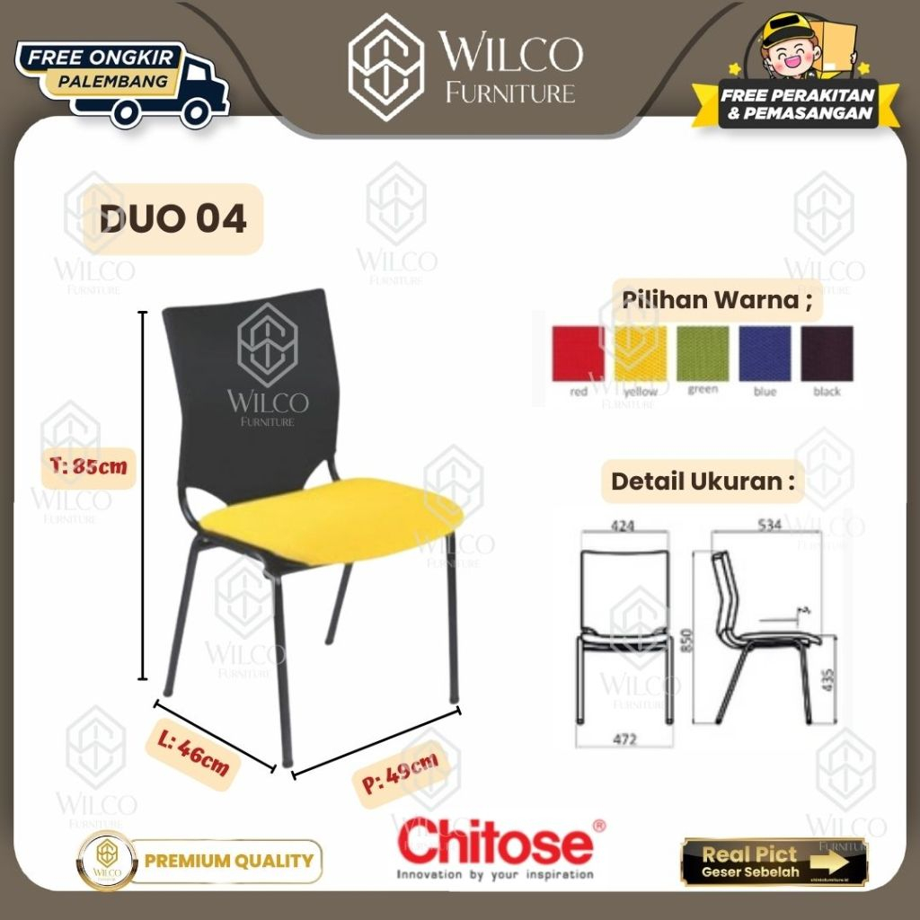 Jual Kursi Kantor / Kursi Kerja Chitose Duo 04 / Office Chair Chitose ...