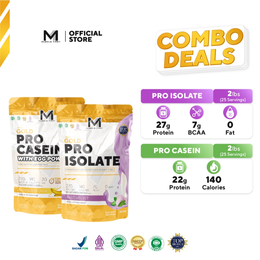 Jual [BUNDLE] MUSCLE FIRST Pro Isolate 2lbs + Pro Casein 2lbs | Shopee ...