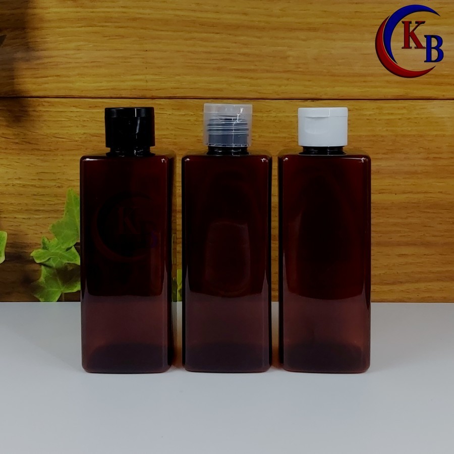 Jual BOTOL FLIPTOP 250 ML SMOOTH NECK 24 / BOTOL PLASTIK PET KOTAK AMBER 250ML | Shopee Indonesia