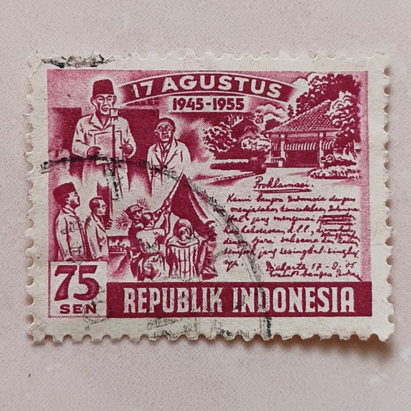 Jual (AD) Perangko Indonesia 1955 10 Tahun Merdeka 75 sen Used | Shopee ...