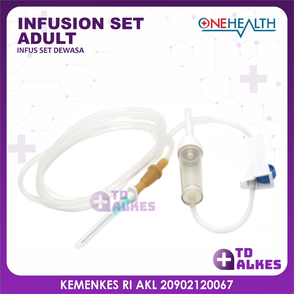 Jual OneHealth Infusion Set Adult Alat Selang Disposable Infus Set ...