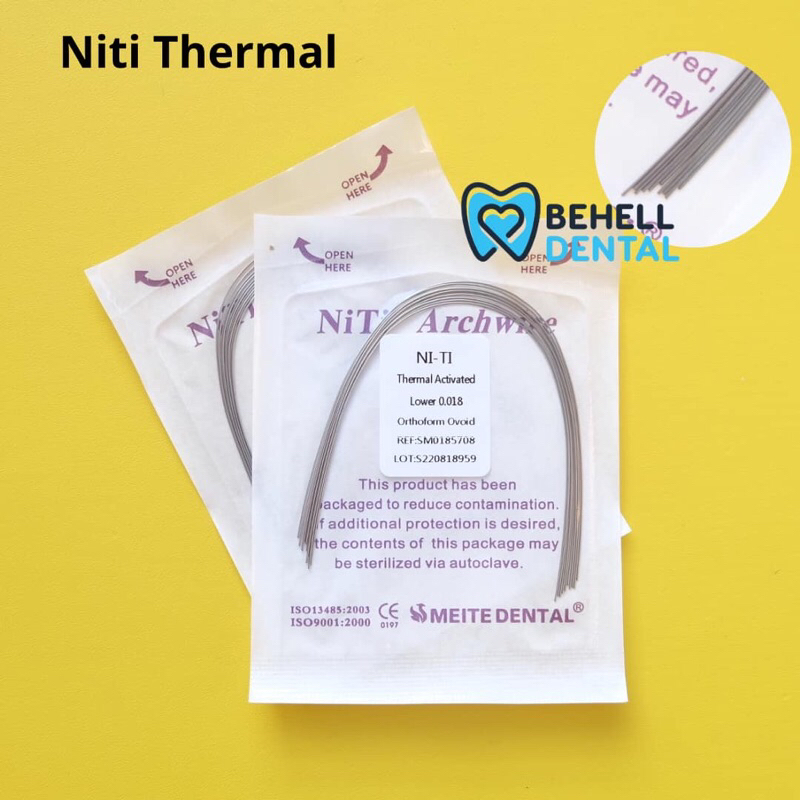 Jual 1 Pack Isi 10 Pics KAWAT NITI THERMAL ACTIVATED Super Elastic ...