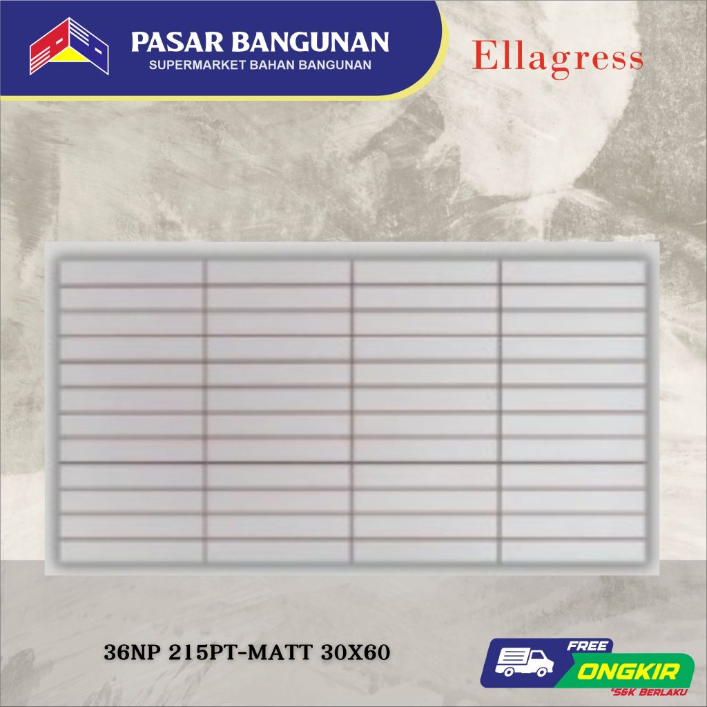 Jual Keramik Dinding ELLAGRESS Precut Putih 36NP 215PT-MATT 30X60 Grade ...