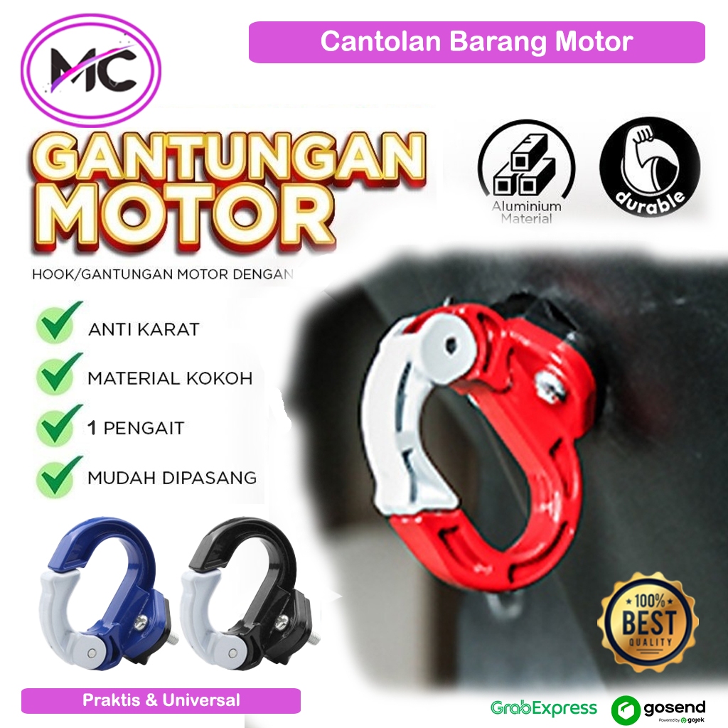 Jual Gantungan Bagasi Motor Matic Bebek 1 Kait Cantolan Hook O Bulat ...