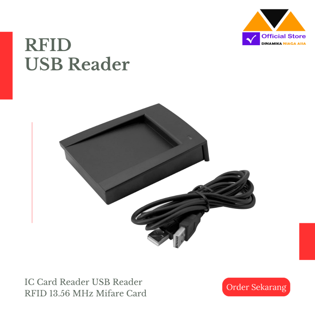 Jual RFID 13,56 MHz Mifare Card Reader Pembaca Kartu IC untuk Akses Kontrol dan Sistem Keamanan ...