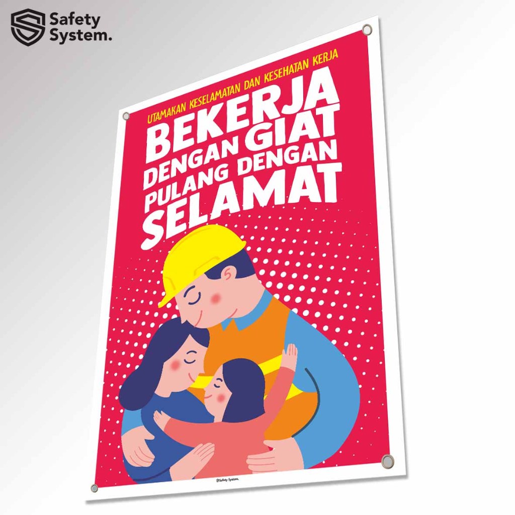 Jual Spanduk Banner K3 Keselamatan Kerja SB027 Utamakan Kesehatan dan ...
