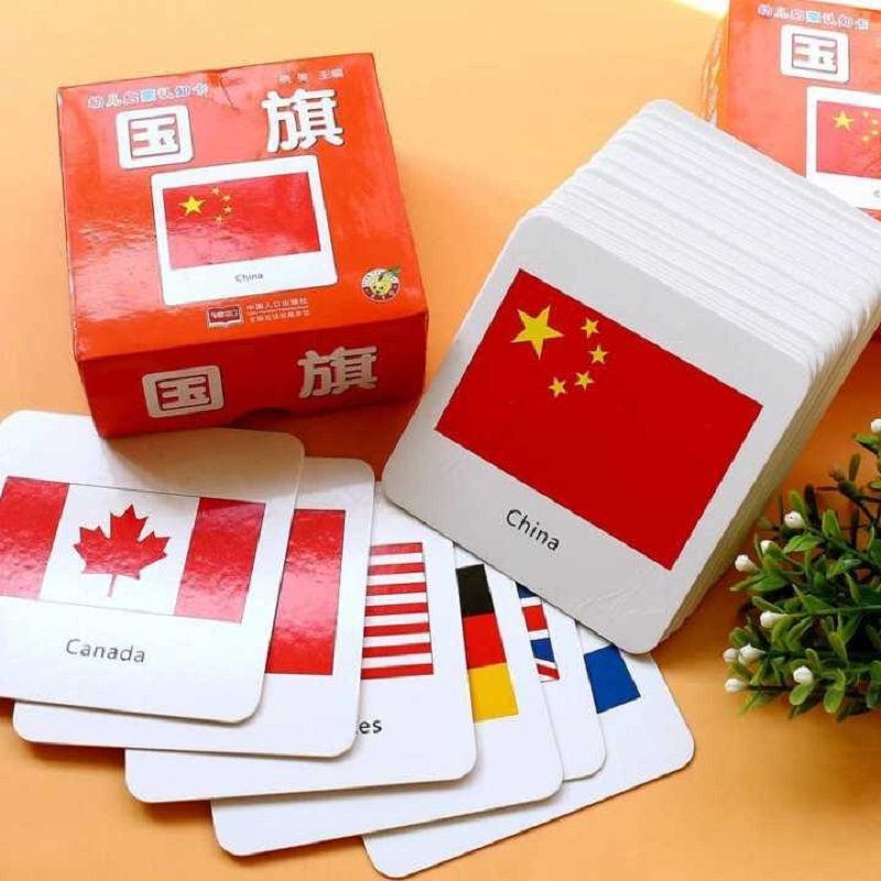 Jual 44 Pcs Flash Card Kartu Bendera Negara Dunia Jelajah Flashcard ...