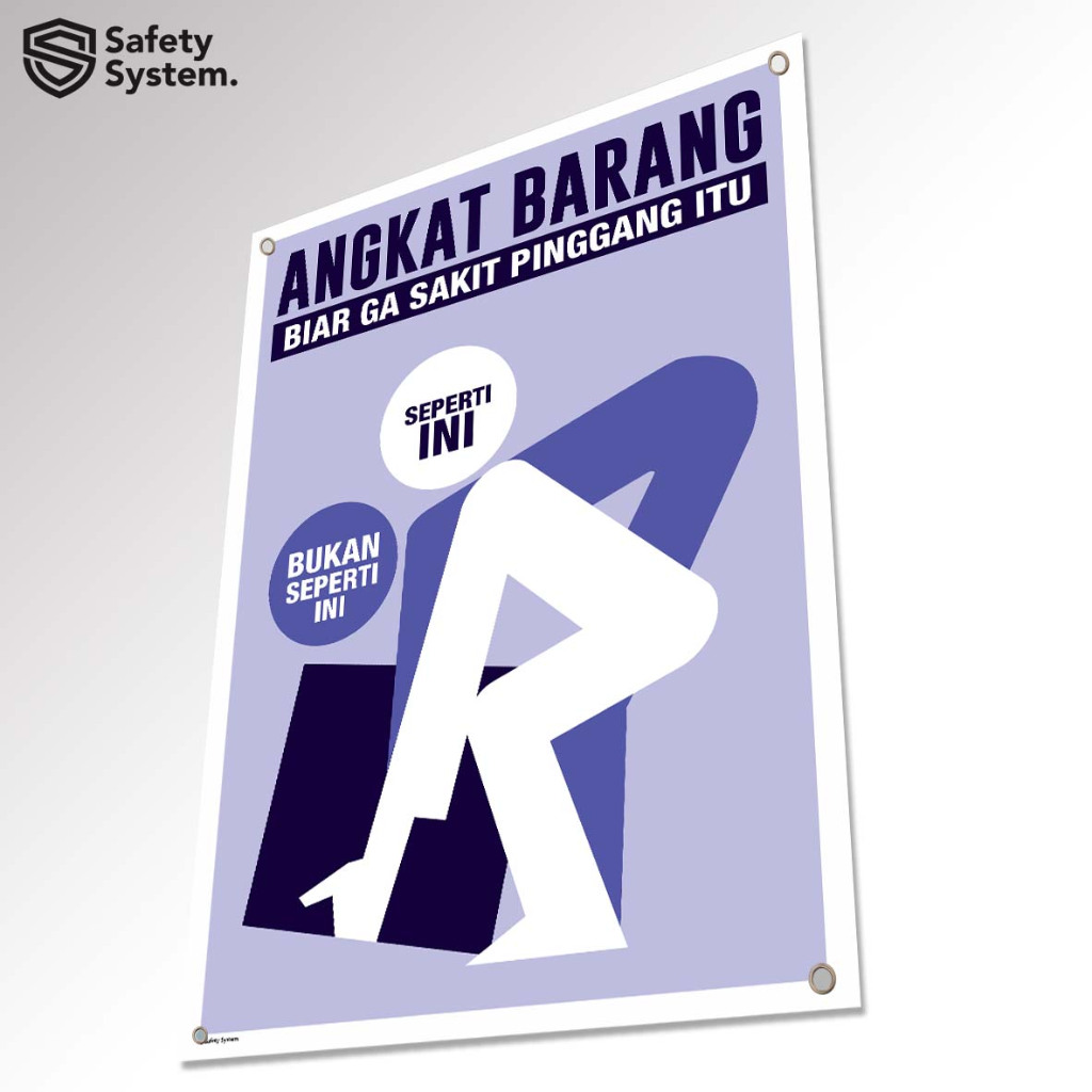 Jual Spanduk Banner K3 Keselamatan Kerja Cara Mengangkat Barang Yang ...