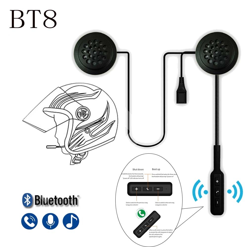 Jual Trend - BT8 Waterproof helmet headset Headset Intercom Wireless ...