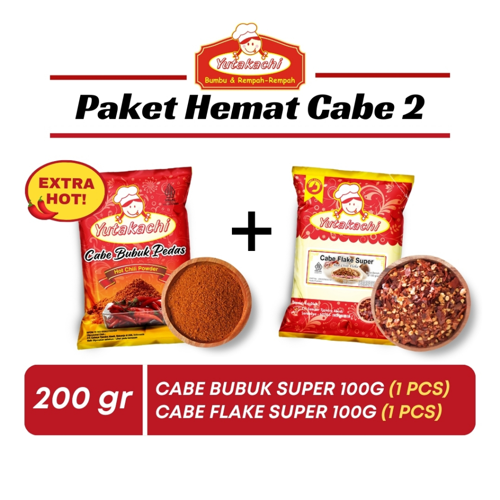 Jual Bundling Aneka Cabe / Paket Cabe Yutakachi (Cabe Bubuk Pedas, Cabe ...