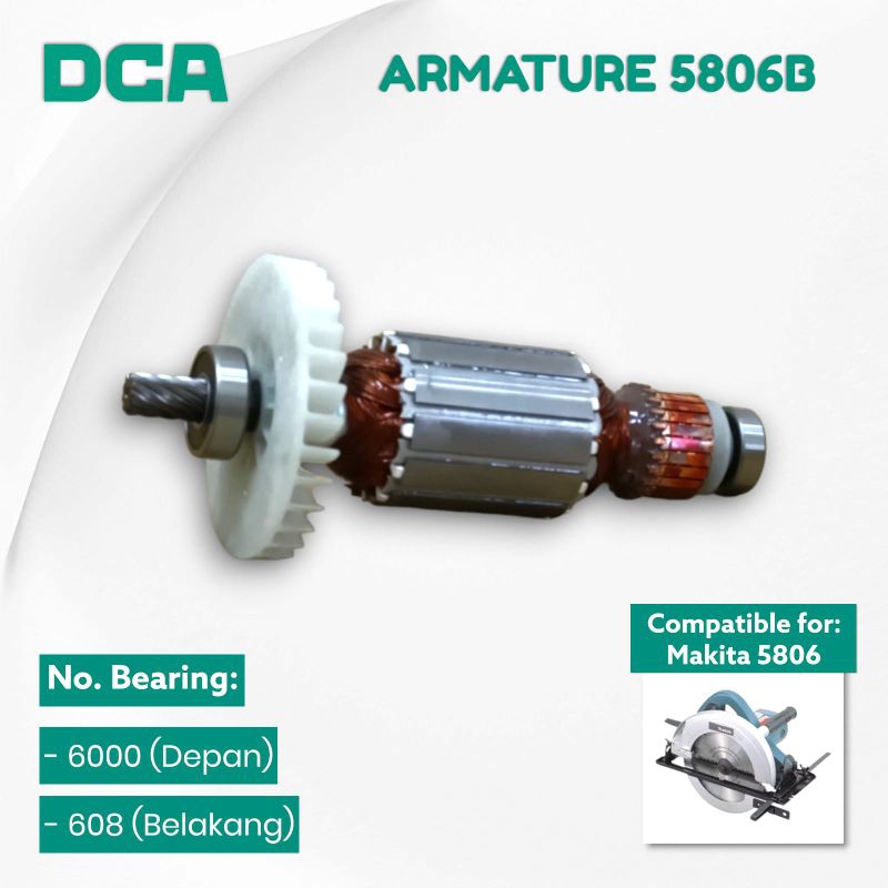 Jual TERJANGKAU!! Armature 5806B DCA Angker Circular Saw Makita 5806B ...