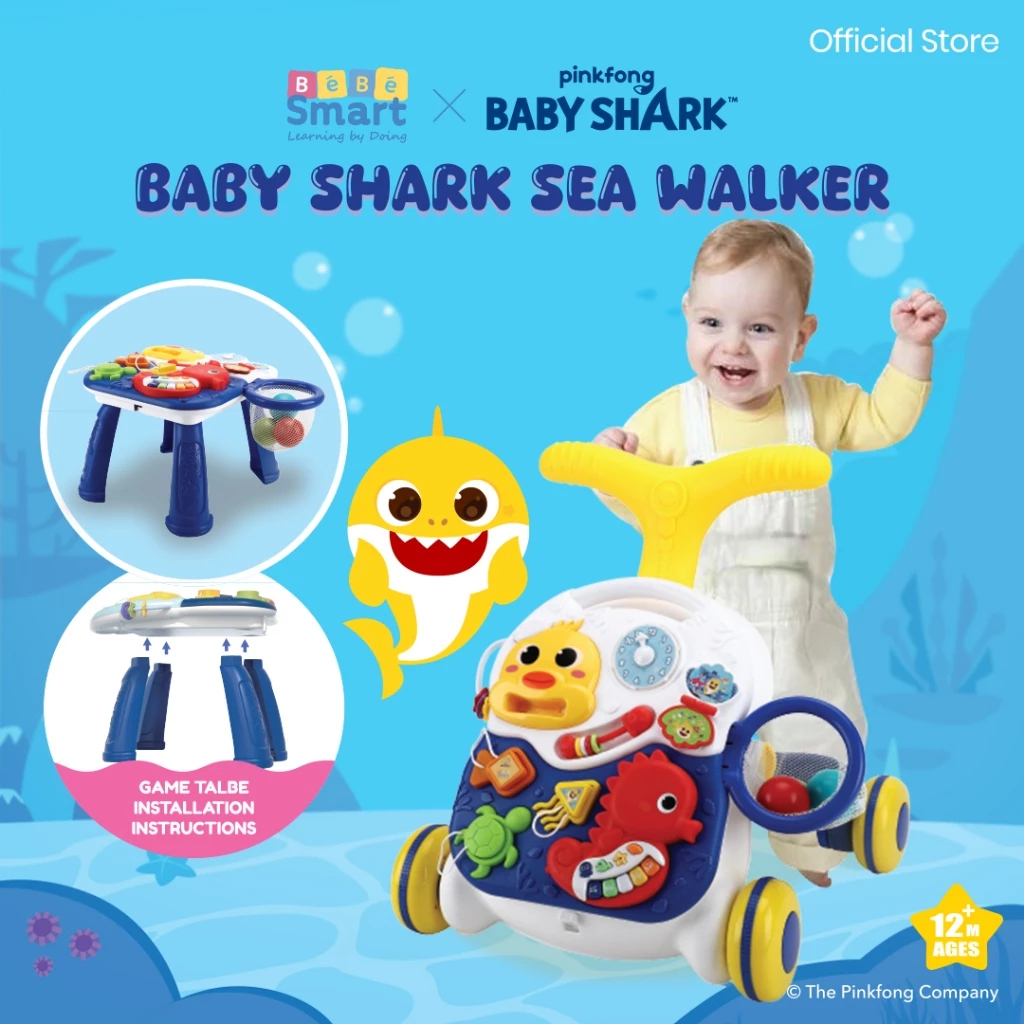 Jual BEBE SMART Sea Walker Baby Shark / Push walker / Dorongan Bayi ...