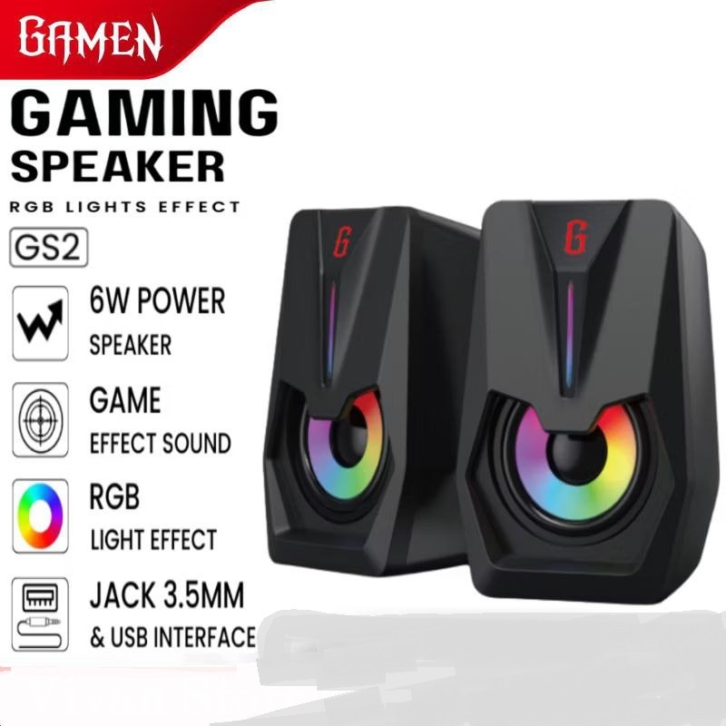 Jual Ba* GAMEN GS2 MultiMedia Speaker Laptop/PC/Gaming Soundbar Super ...