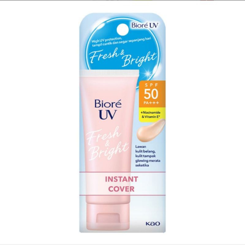 Jual kao biore uv fresh & bright sunscreen wajah tinted spf50 pa+++ 30g | Shopee Indonesia
