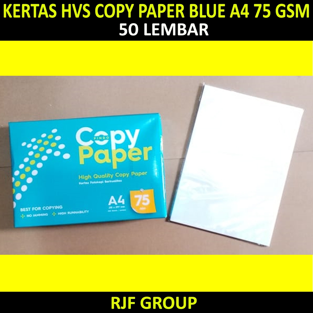 Jual KERTAS HVS COPY PAPER BLUE FC 75 A4 50 LEMBAR | Shopee Indonesia