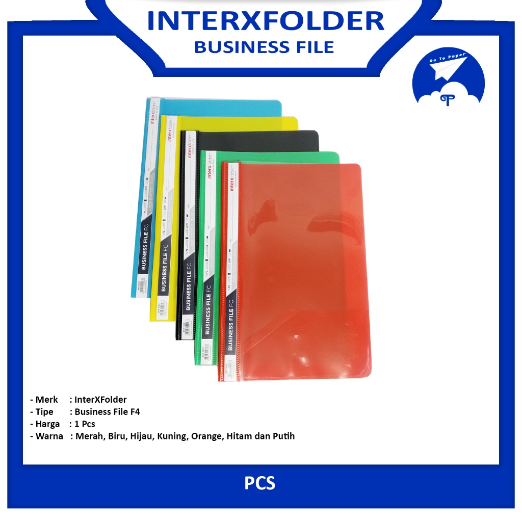 Jual INTERXFOLDER - Business File Map Plastik Ukuran F4 Warna - Pcs ...
