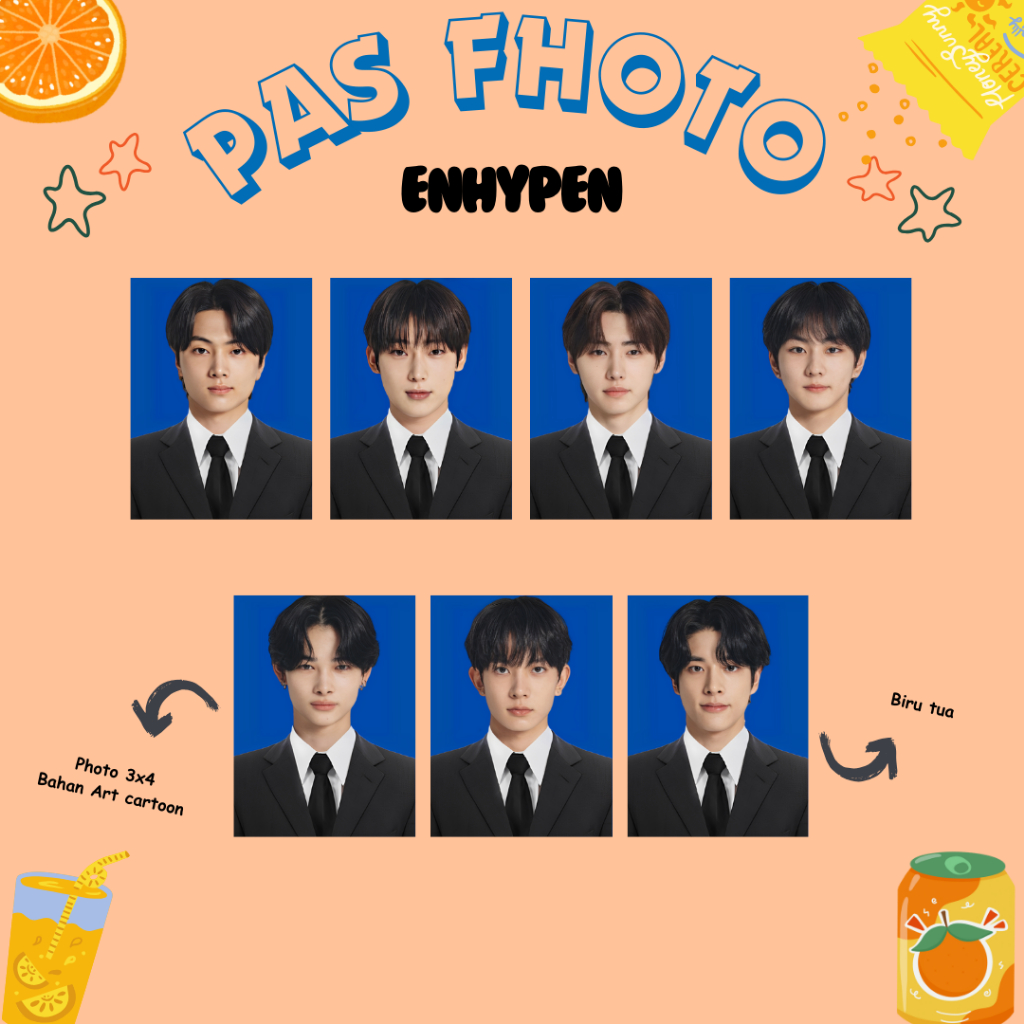 Jual PAS FOTO ENHYPEN 3x4 (Harga 4PCS) ID PHOTO KPOP IDOL (PO BACA ...