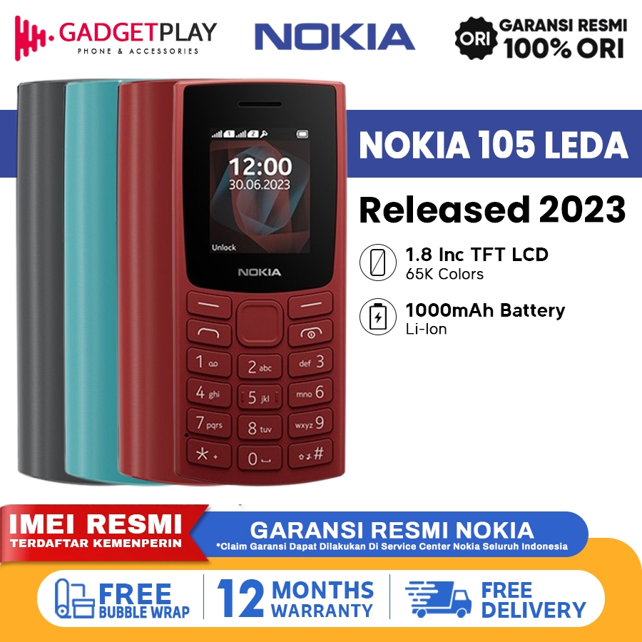 Jual Nokia 105 Leda - Garansi Resmi 1 Tahun | Shopee Indonesia