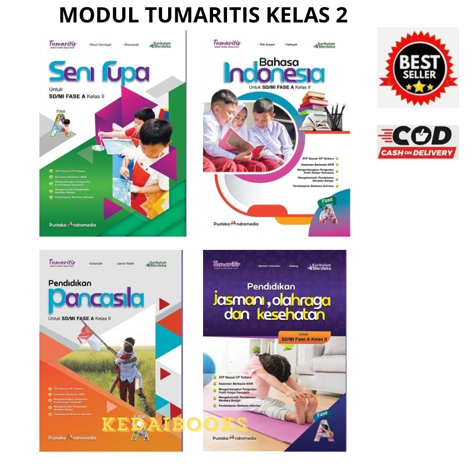 Jual Modul Tumaritis Kelas 2 Bahasa Indonesia PJOk matematika Seni Rupa ...