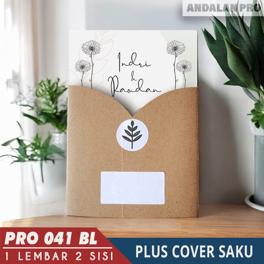 Jual PRO 041 BL BLACK PLUS COVER SAKU - Varian 1 Lembar 2 Sisi - Cetak Undangan Pernikahan ...