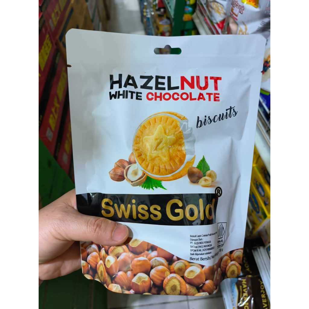 Jual Swiss Gold Hazelnut Cokelat atau White 100gr | Shopee Indonesia