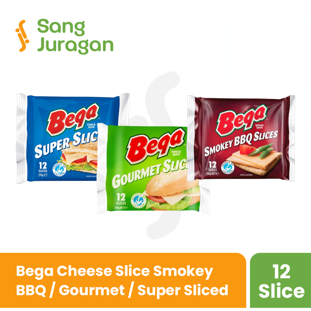 Jual Bega Keju Slice Cheddar Isi 12 Slice / Smokey BBQ Slices / Gourmet ...